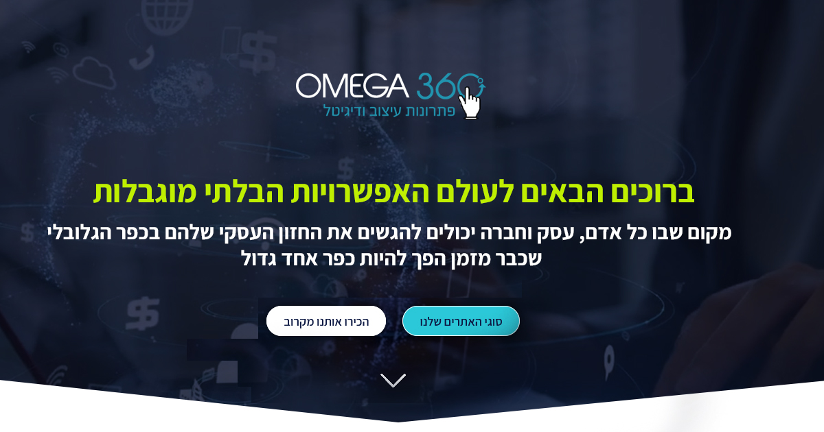 בניית אתרים | עיצוב אתרים | פתרונות דיגיטליים מתקדמים | omega360